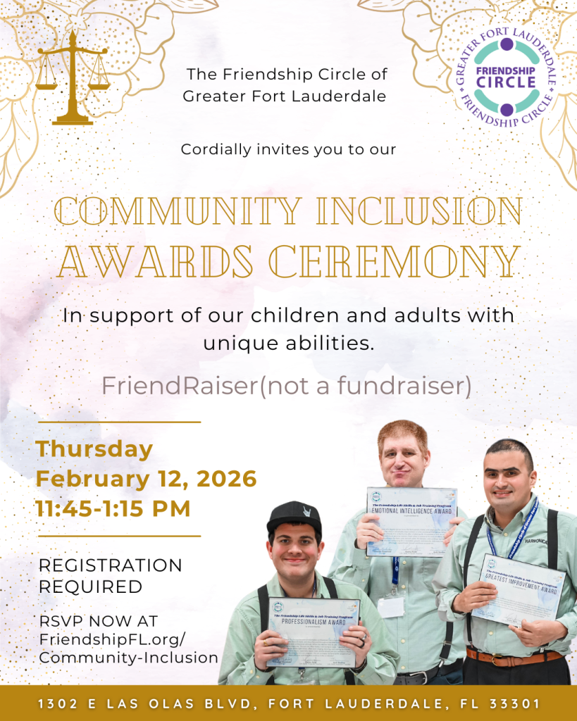 Community Inclusion Awards Ceremony – Friendship Circle FL